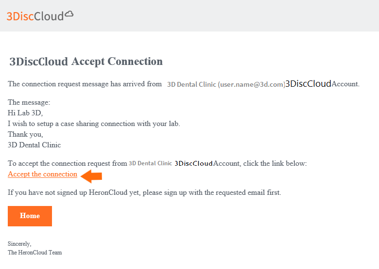 3DiscCloud connections - 3DISC Online Help