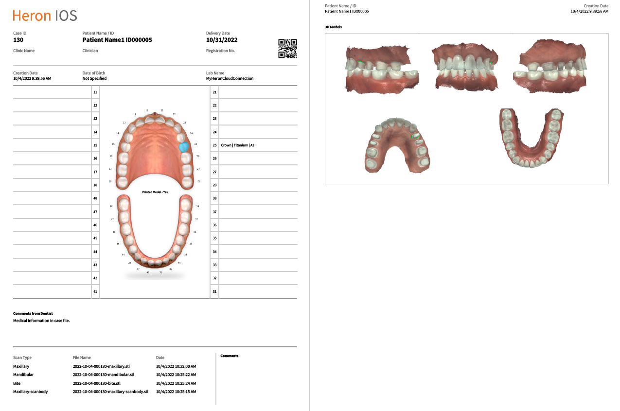 Sending an Order to a Lab - 3DISC Online Help
